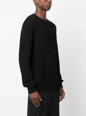 Dolce & Gabbana Logo-jacquard Virgin Wool Jumper - Black