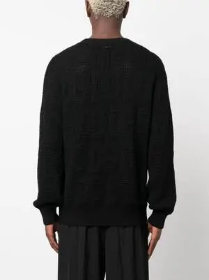 Dolce & Gabbana Logo-jacquard Virgin Wool Jumper - Black