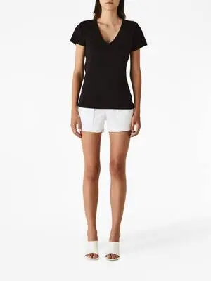 NILI LOTAN Carol V-neck T-shirt - Black