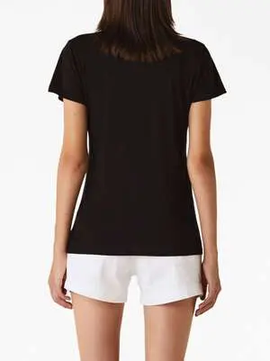 NILI LOTAN Carol V-neck T-shirt - Black