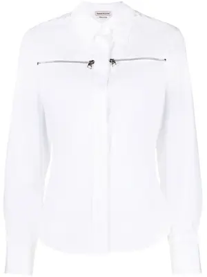 Alexander McQueen Zip-embellished Shirt - White