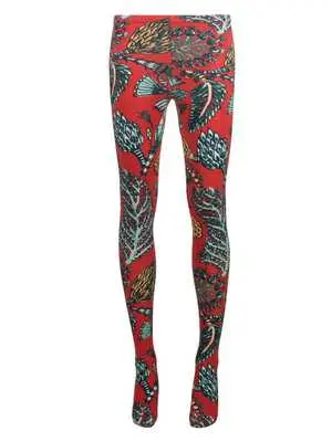 La DoubleJ Leaf-print Mid-waist Tights