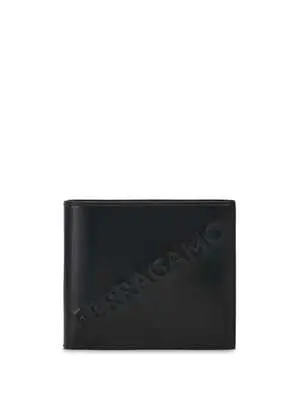 FERRAGAMO Logo-embossed Bi-fold Wallet - Black