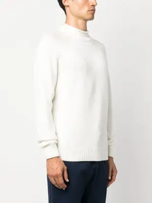 ZANONE Mock-neck Fine-knit Jumper - White