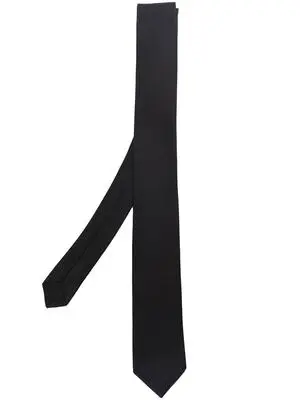 Saint Laurent Textured Silk Neck Tie - Black