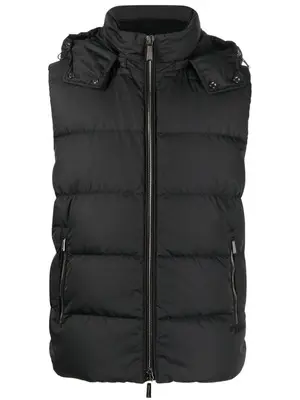 MOORER High-neck Padded Gilet - Black