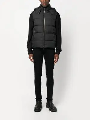 MOORER High-neck Padded Gilet - Black