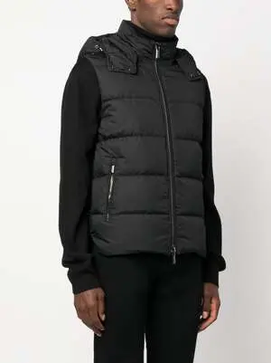 MOORER High-neck Padded Gilet - Black