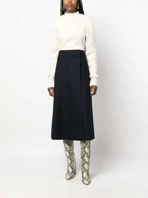 Peserico High-waisted A-line Midi Skirt