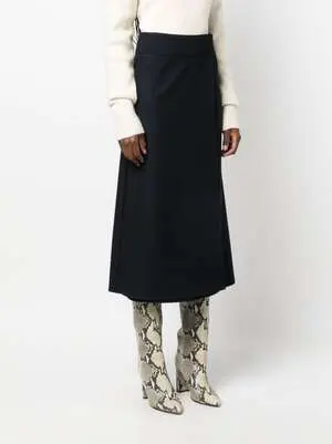 Peserico High-waisted A-line Midi Skirt