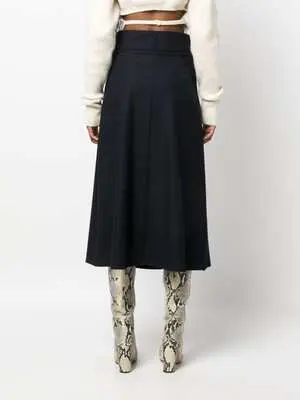 Peserico High-waisted A-line Midi Skirt