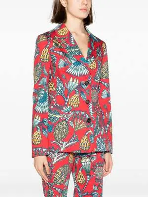 La DoubleJ 24/7 Floral-print Blazer - Red