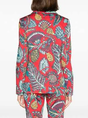 La DoubleJ 24/7 Floral-print Blazer - Red