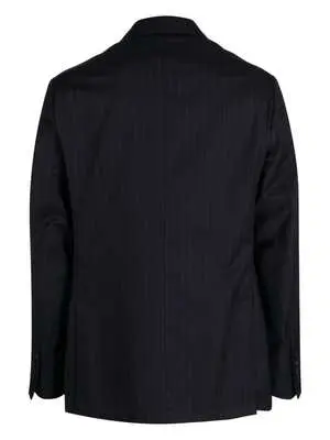 Dunhill Pinstripe Single-breasted Blazer - Blue