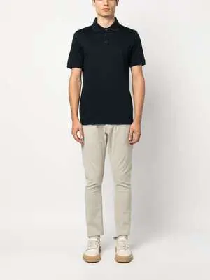 BOSS Slim-cut Cotton Polo Shirt - Blue