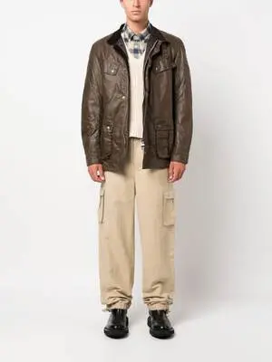 BARBOUR INTERNATIONAL Press-stud Crinkled Raincoat