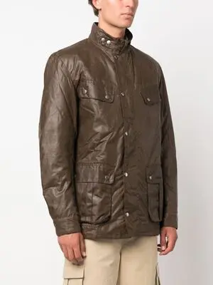 BARBOUR INTERNATIONAL Press-stud Crinkled Raincoat