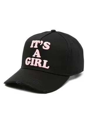 Dsquared2 Slogan Embroidered Cotton Baseball Cap