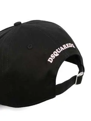 Dsquared2 Slogan Embroidered Cotton Baseball Cap