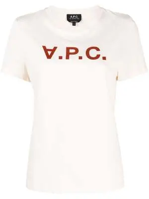 A.p.c. Logo-print T-shirt - Neutrals