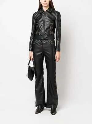 Moschino Stud-detail Mid-rise Trousers