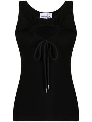 Natasha Zinko Heart Cut-out Sleeveless Top - Black