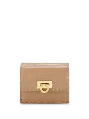 FERRAGAMO Gancini-buckle Leather Wallet - Neutrals