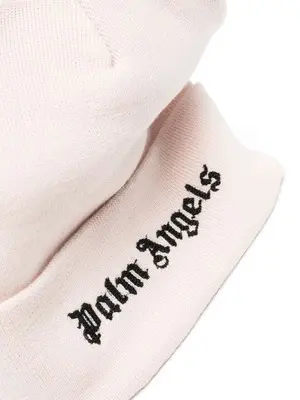 Palm Angels Logo-embroidered Beanie - Pink