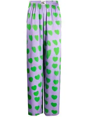 Natasha Zinko Heart-print Flared Trousers