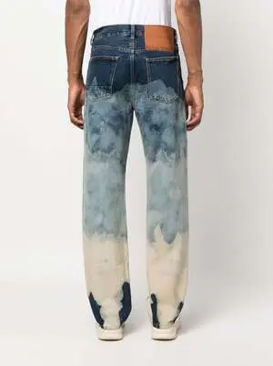 Palm Angels Tie-dye Straight Jeans