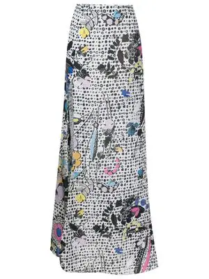 AMIR SLAMA Floral-print Maxi Skirt