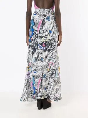 AMIR SLAMA Floral-print Maxi Skirt