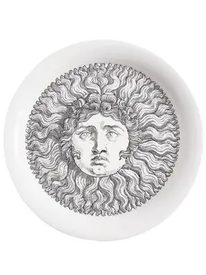 FORNASETTI Re Sole Motif-print Lacquered Tray - White