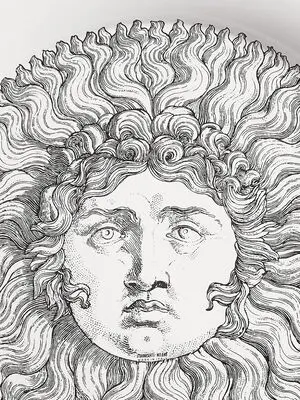 FORNASETTI Re Sole Motif-print Lacquered Tray