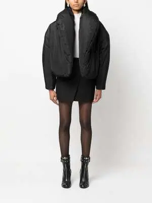 Saint Laurent Shawl-lapel Padded Silk Jacket