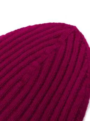 BARRIE Ribbed-knit Cashmere Beanie - Pink