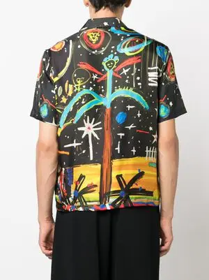 Palm Angels Starry Night Bowling Shirt - Black