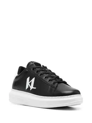 Karl Lagerfeld Logo-appliqué Leather Sneakers