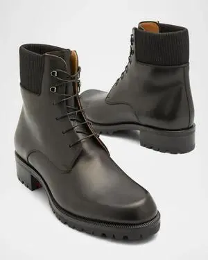 CHRISTIAN LOUBOUTIN Trapman Leather Combat Boots