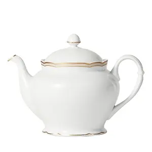 Bernardaud Pompadour Small Teapot - White/gold