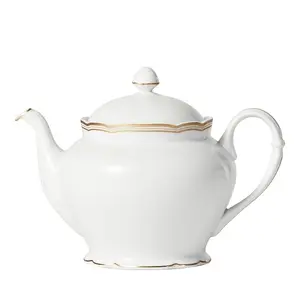 Bernardaud Pompadour Large Teapot - White/gold