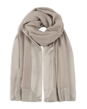 Echo Soiree Wool & Silk Wrap - Silver