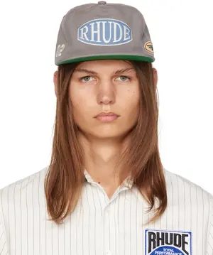 Rhude Rhude Gray Rally Cap - Elephant