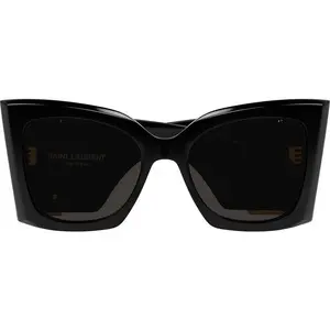 Saint Laurent Blaze 54mm Cat Eye Sunglasses - Black