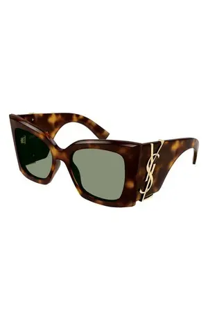 Saint Laurent Blaze 54mm Cat Eye Sunglasses - Brown
