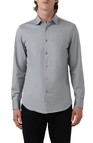 Bugatchi James Ooohcotton® Button-up Shirt Platinum