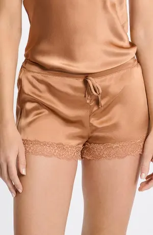 ETAM Milky Silk Pajama Shorts - Sable