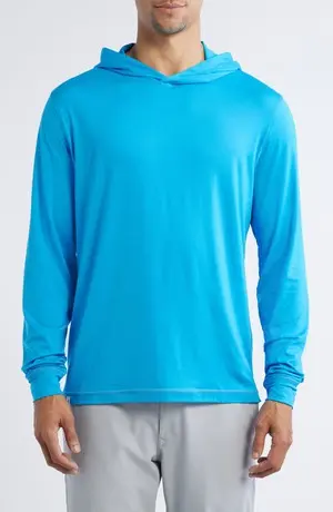 Johnnie-o Talon Prep-formance Long Sleeve Hooded T-shirt - Majorca
