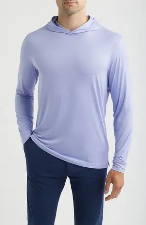 Johnnie-o Johnnie-O Talon Prep-Formance Long Sleeve Hooded T-Shirt Viola