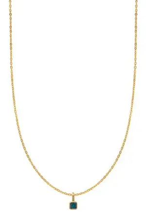 MADE BY MARY Birthstone Pendant Necklace - Gold